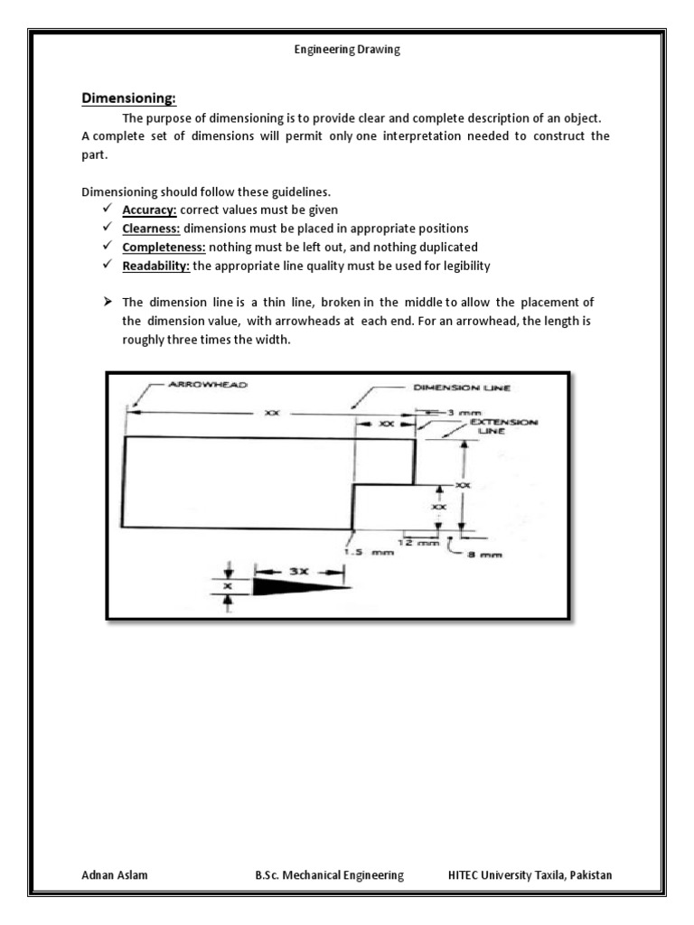 Dimensioning:: Engineering Drawing | PDF | Sphere | Dimension