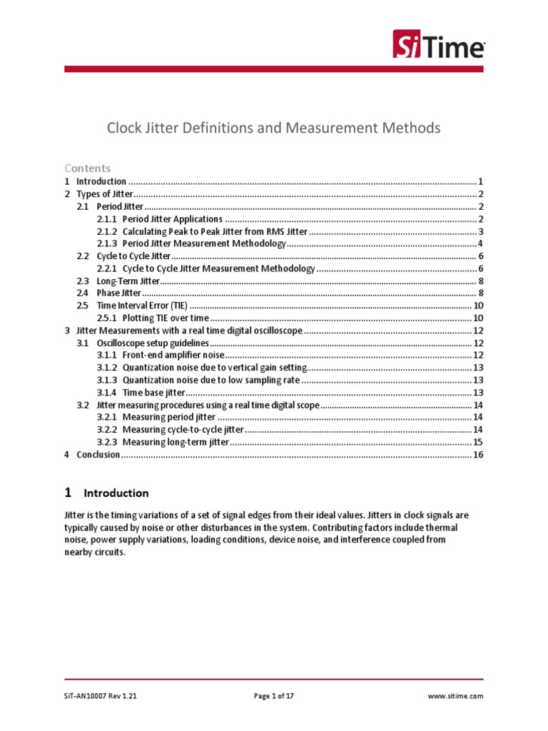 AN10007 Jitter and Measurement | PDF | Analog To Digital Converter ...