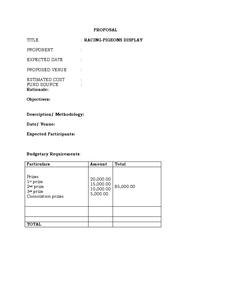 Proposal Sample Format | PDF