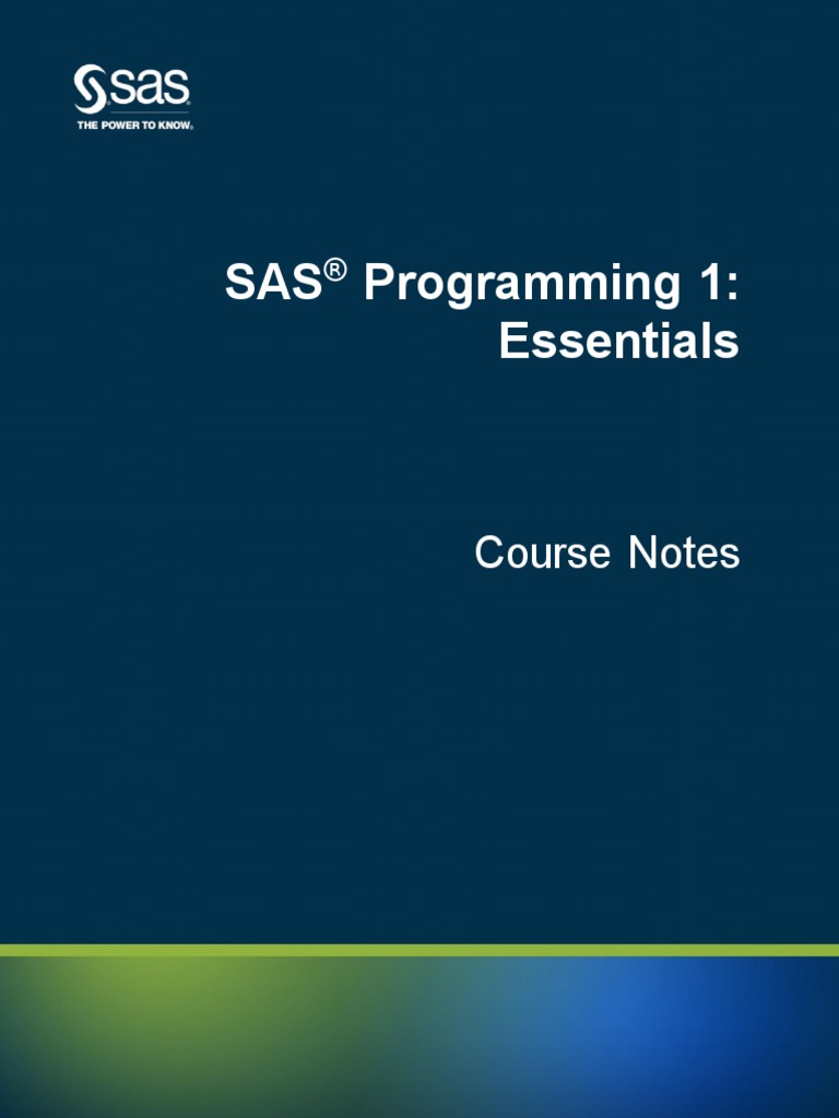 Sas 1 | PDF | Sas (Software) | Comma Separated Values