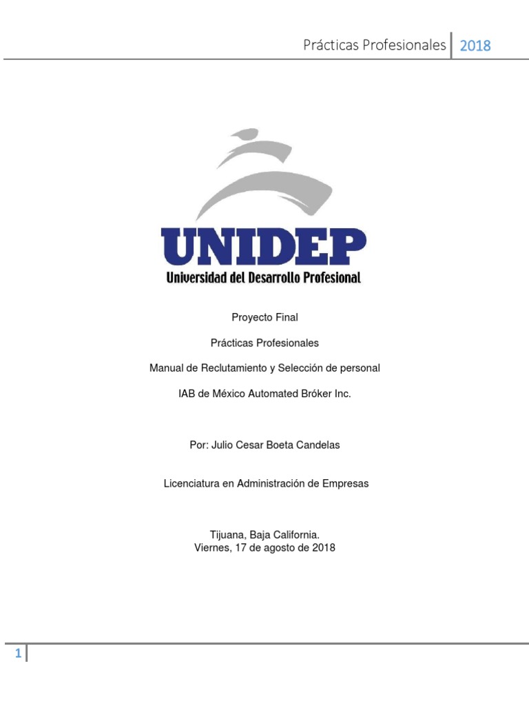 Proyecto de Practicas Profesionales | PDF | Gestión de recursos humanos | aduana