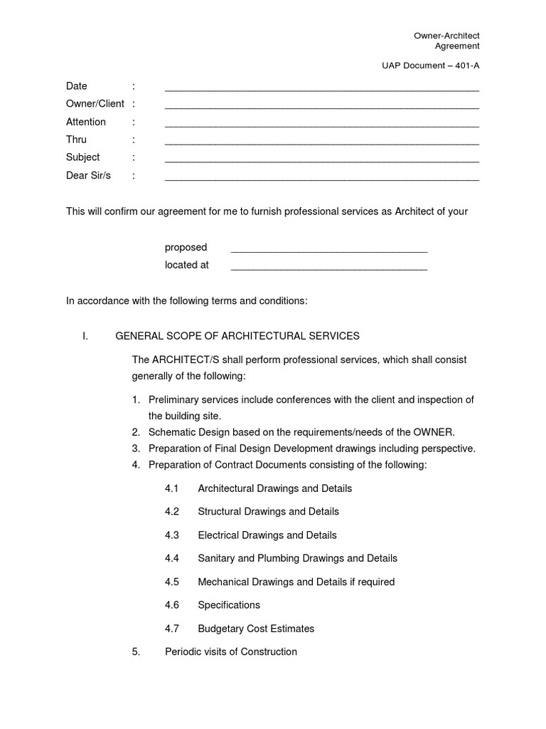 239764757-UAP-Doc-401-A-Owner-Architect-Agreement.pdf | Architect ...