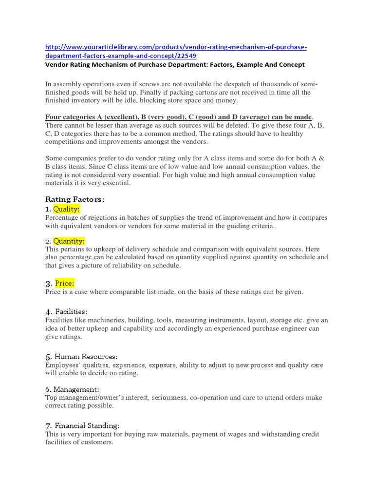 A Comprehensive Guide to Developing an Effective Vendor Rating System ...
