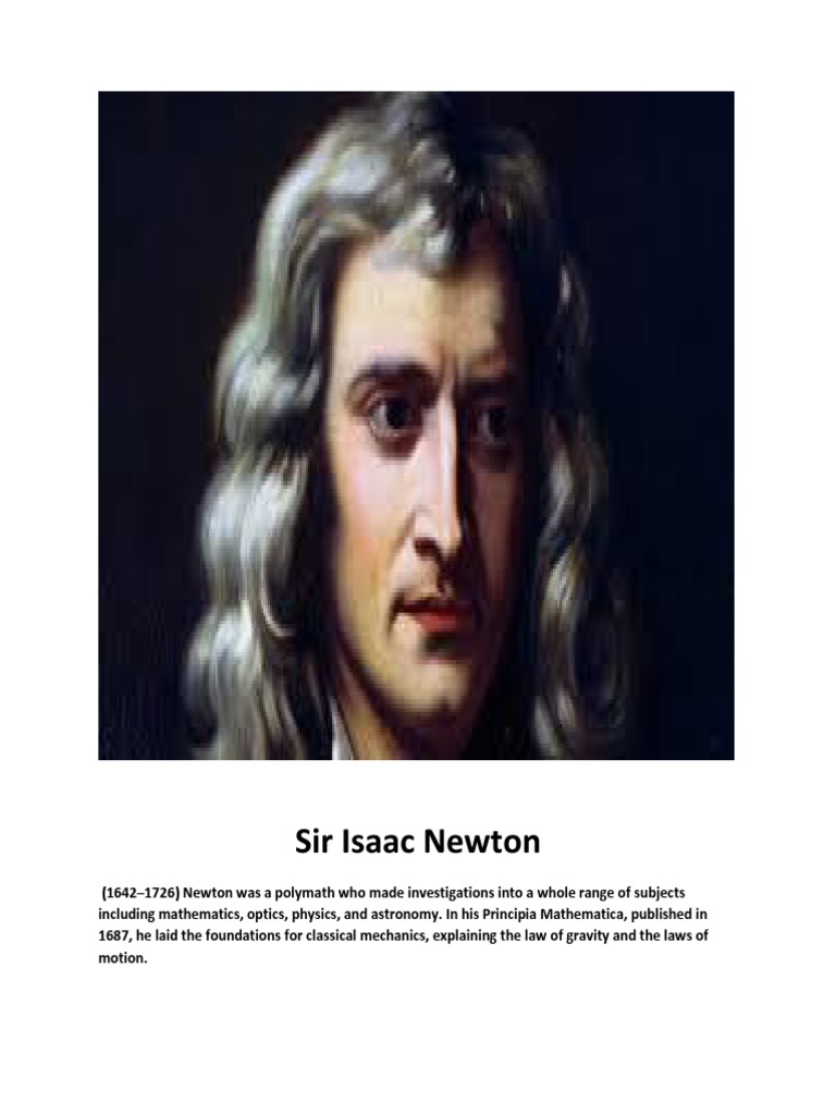 Foreign Scientist | PDF | Physics | Isaac Newton
