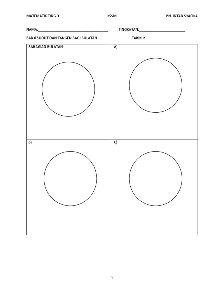 Bab 6 Sudut Dan Tangen Bagi Bulatan | PDF