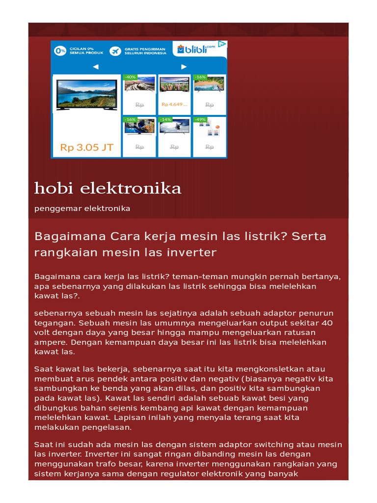 Bagaimana Cara Kerja Mesin Las Listrik - HTML | PDF