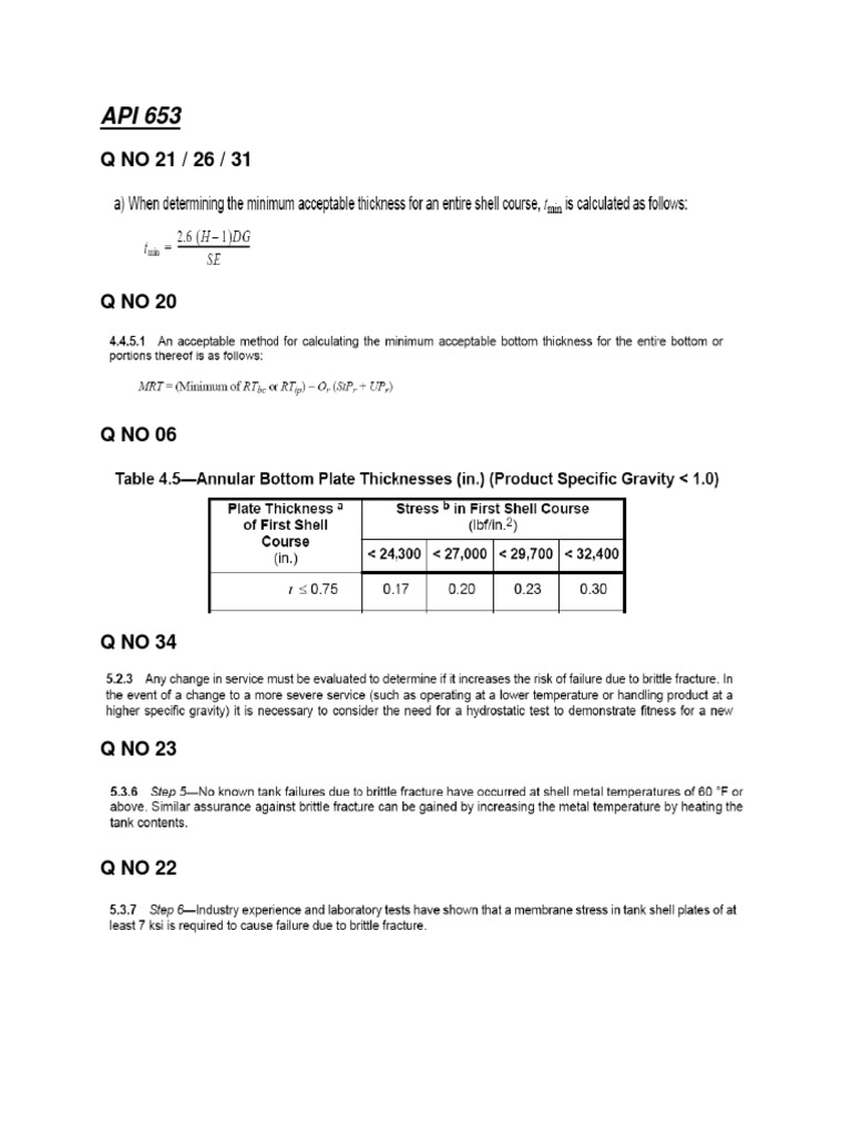 Open Book For API 653 | PDF