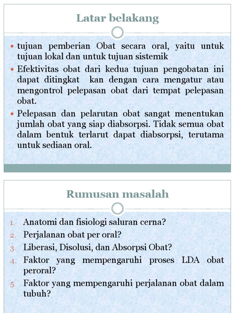 Pelepasan Obat Yang Dimodifikasi Dari Sediaan Obat Peroral | PDF