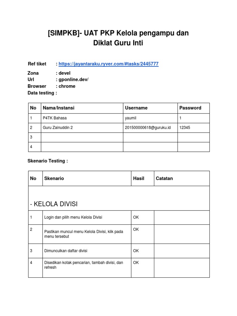 Contoh Uat Sistem Informasi Hrd Pdf