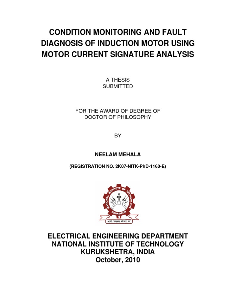 Motor Induction | PDF | Wavelet | Electric Motor