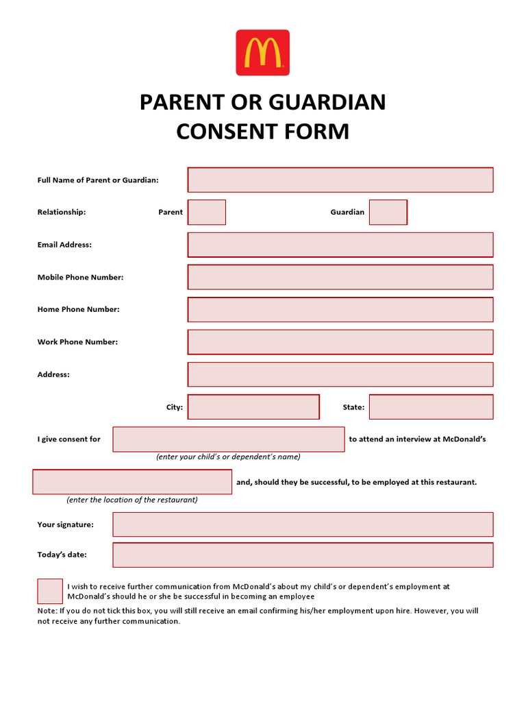 Parent or Guardian Consent Form | PDF