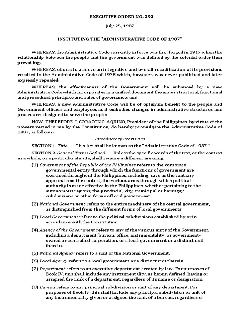 Administrative Code of 1987 PDF | PDF | Constitutional Amendment | Oath ...