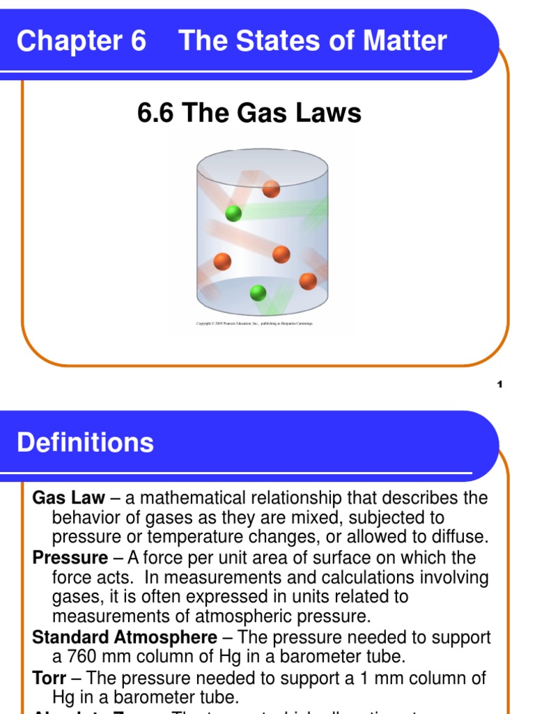 Gas Laws | PDF | Atmospheric Pressure | Pressure