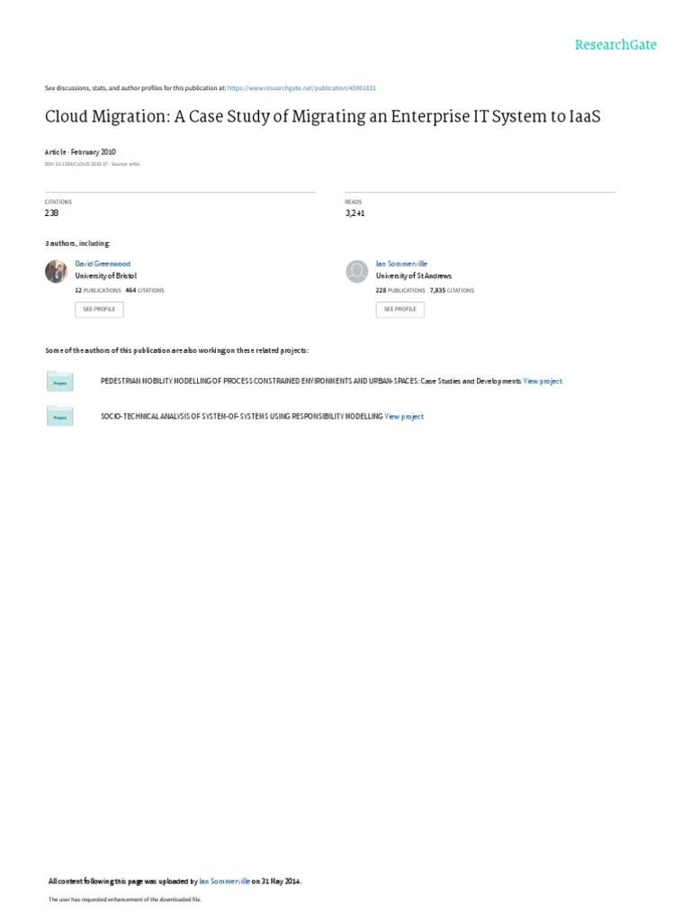 Cloud Migration: A Case Study of Migrating An Enterprise IT System To ...
