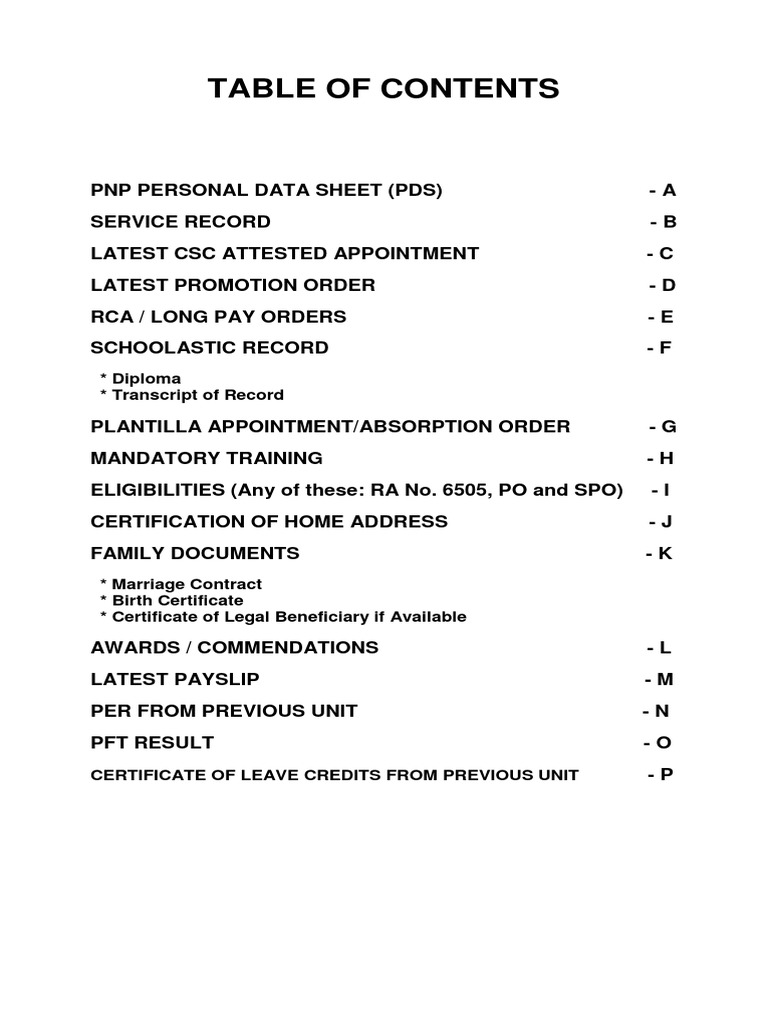 201 Table of Contents | PDF