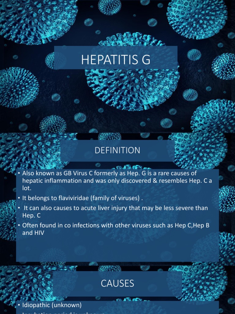 Understanding Hepatitis G: Causes & Risks | PDF
