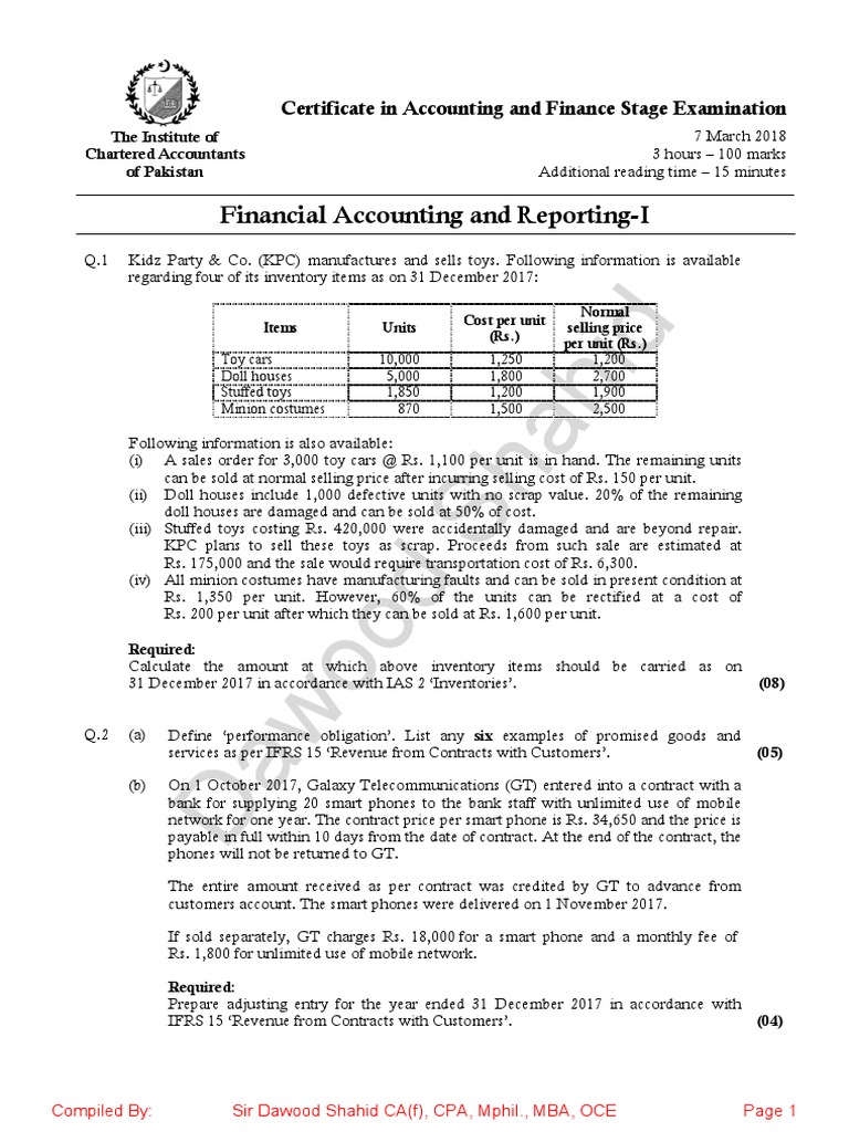 FAR-1 Complete PP With Solutions | PDF | Financial Accounting ...