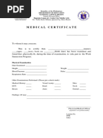 Medical Certificate 2010 Palaro | PDF | Physical Examination | Practice ...