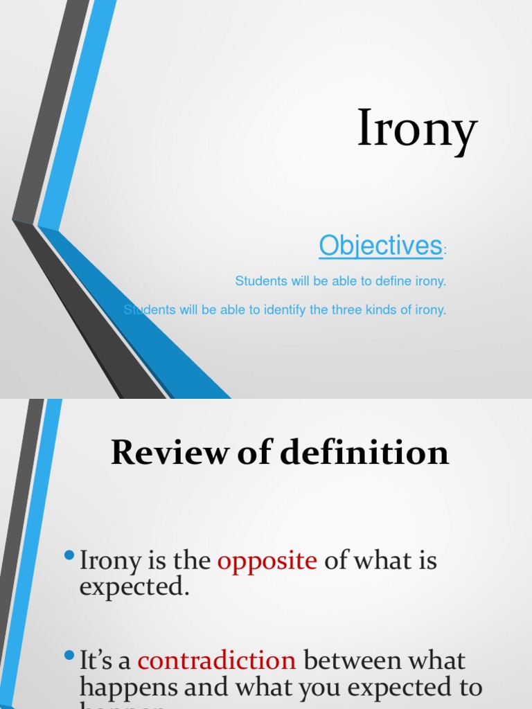 Irony Powerpoint | PDF