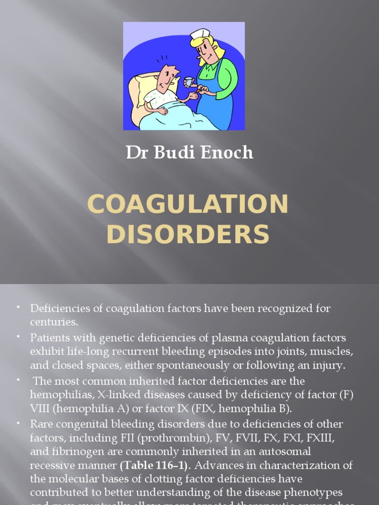 Coagulation Disorders Pptx Coagulation Bleeding