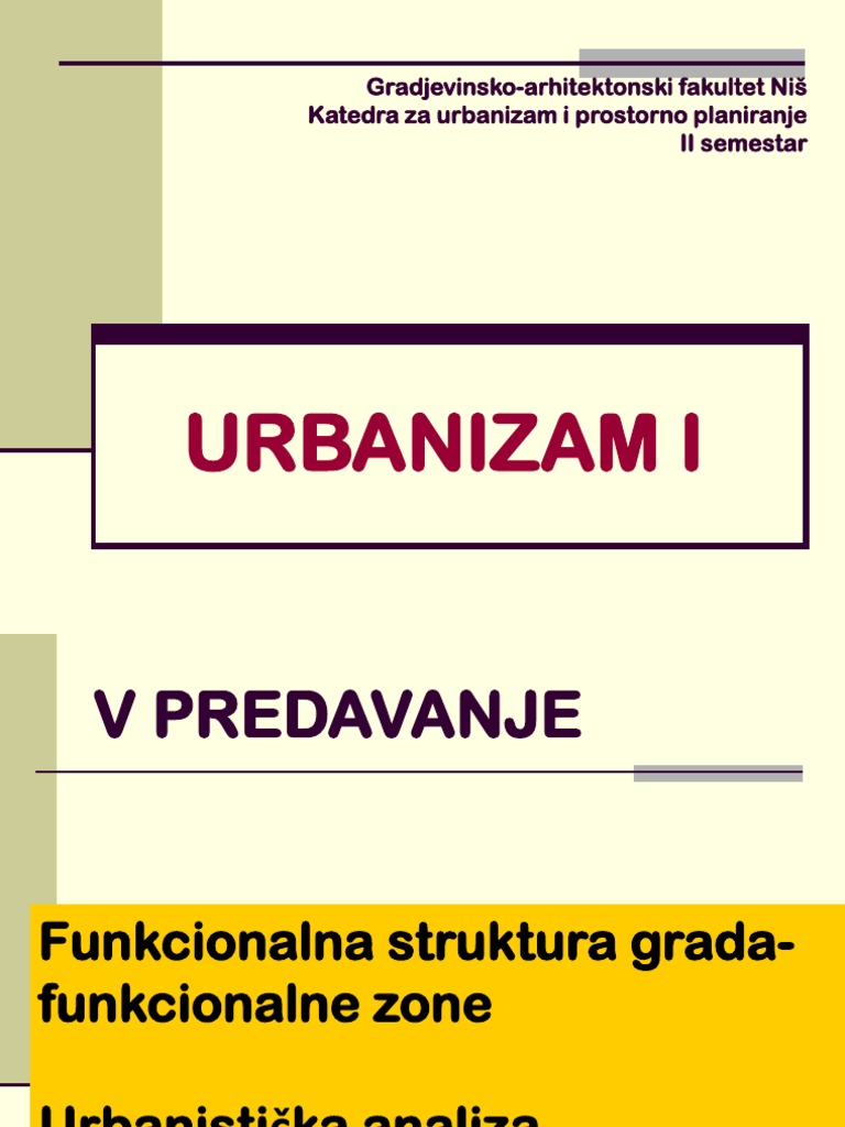 Urbanizam | PDF