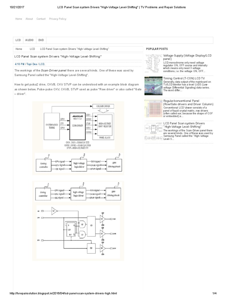 LCD Panel Scan System Signal Discription | PDF | Liquid Crystal Display ...