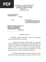 Sample Complaint For Replevin | PDF | Plaintiff | Complaint