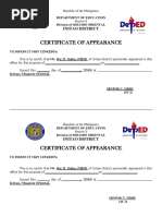 Certificate of Appearance Template | PDF