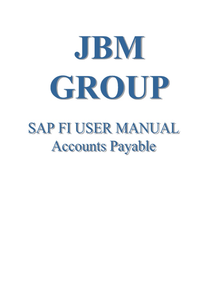 Sap Fi AP Manual For Common Daily Transactions | PDF | Invoice | Cheque