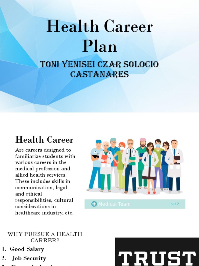 Health Career Plan: Toni Yenisei Czar Solocio Castanares | PDF