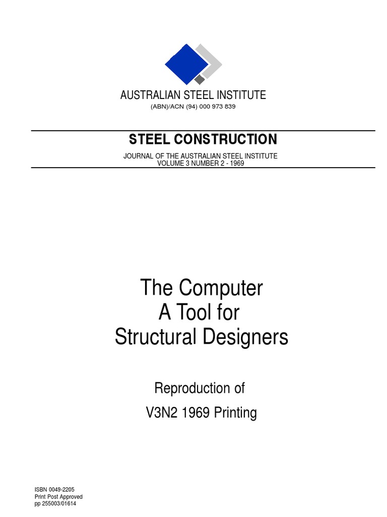 The Computer A Tool For Structural Designers: Steel Construction | PDF ...