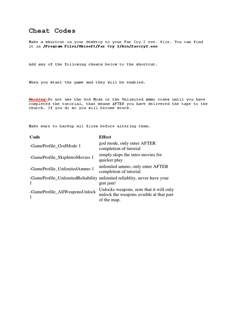 Cheat Codes | PDF | Cheating In Video Games | Computing
