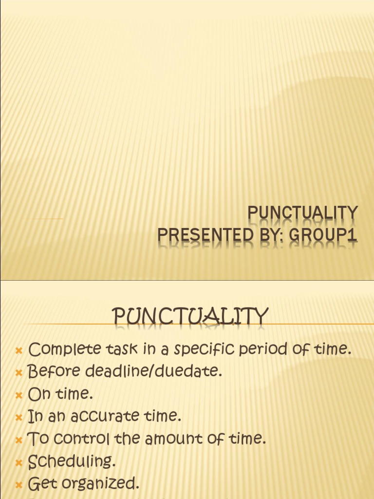 Punctuality | PDF