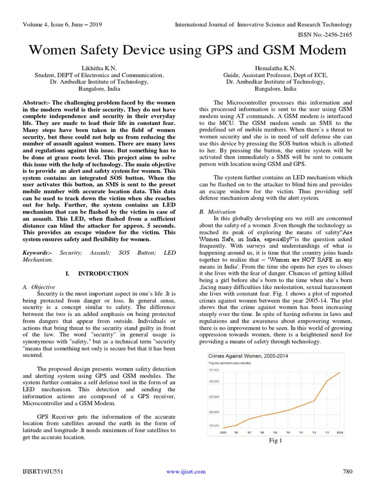 Women Safety Device Using GPS and GSM Modem | PDF | Global Positioning ...