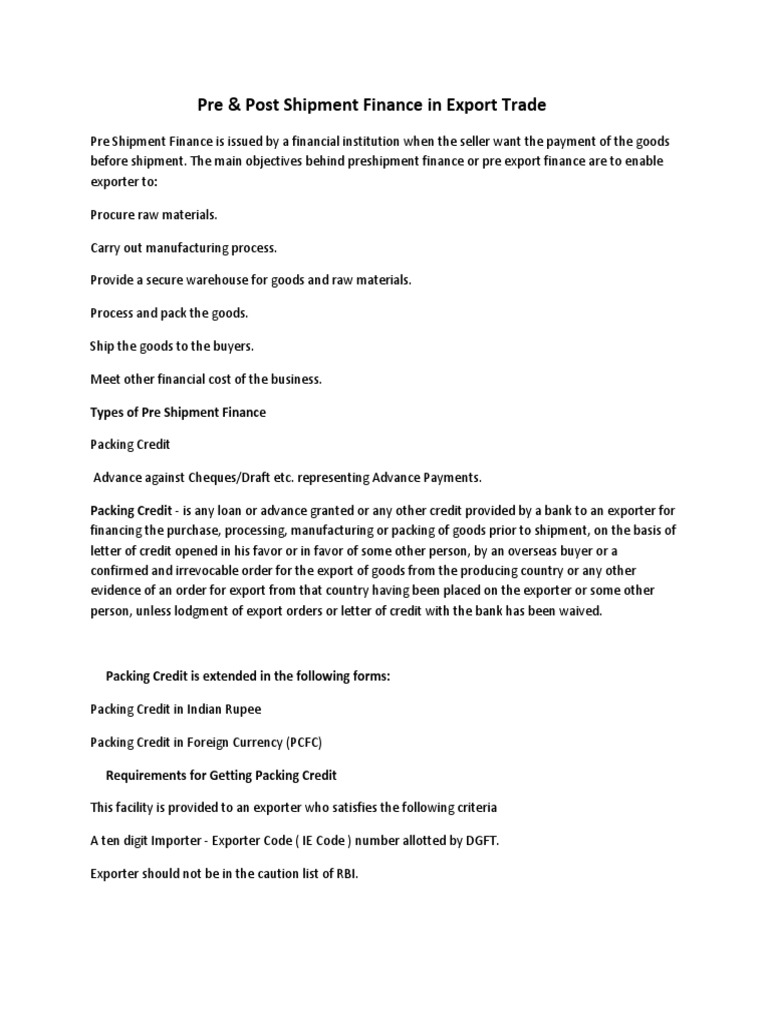pre-post-shipment-finance-in-export-trade-pdf-credit-finance