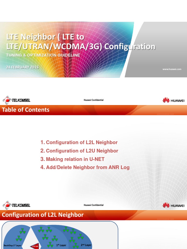 LTE Neighbor (LTE To LTE/UTRAN/WCDMA/3G) Configuration: Tuning ...