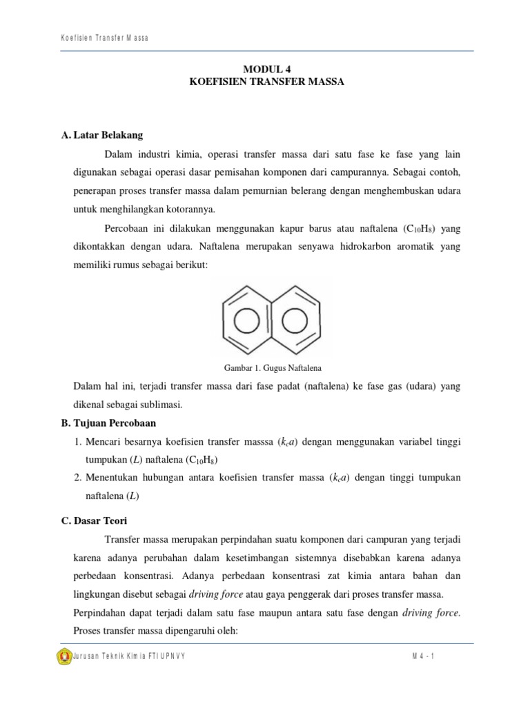 Modul Koefisien Transfer Massa | PDF