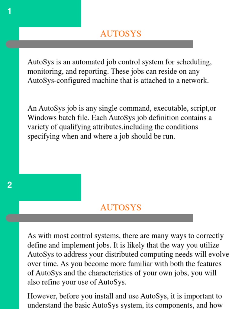 Understanding AutoSys Job Scheduling | PDF | Server (Computing ...
