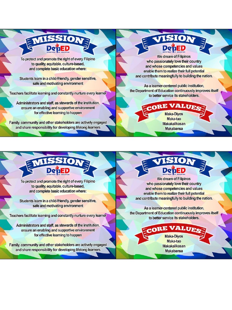 DepEd Vision and Mission | PDF