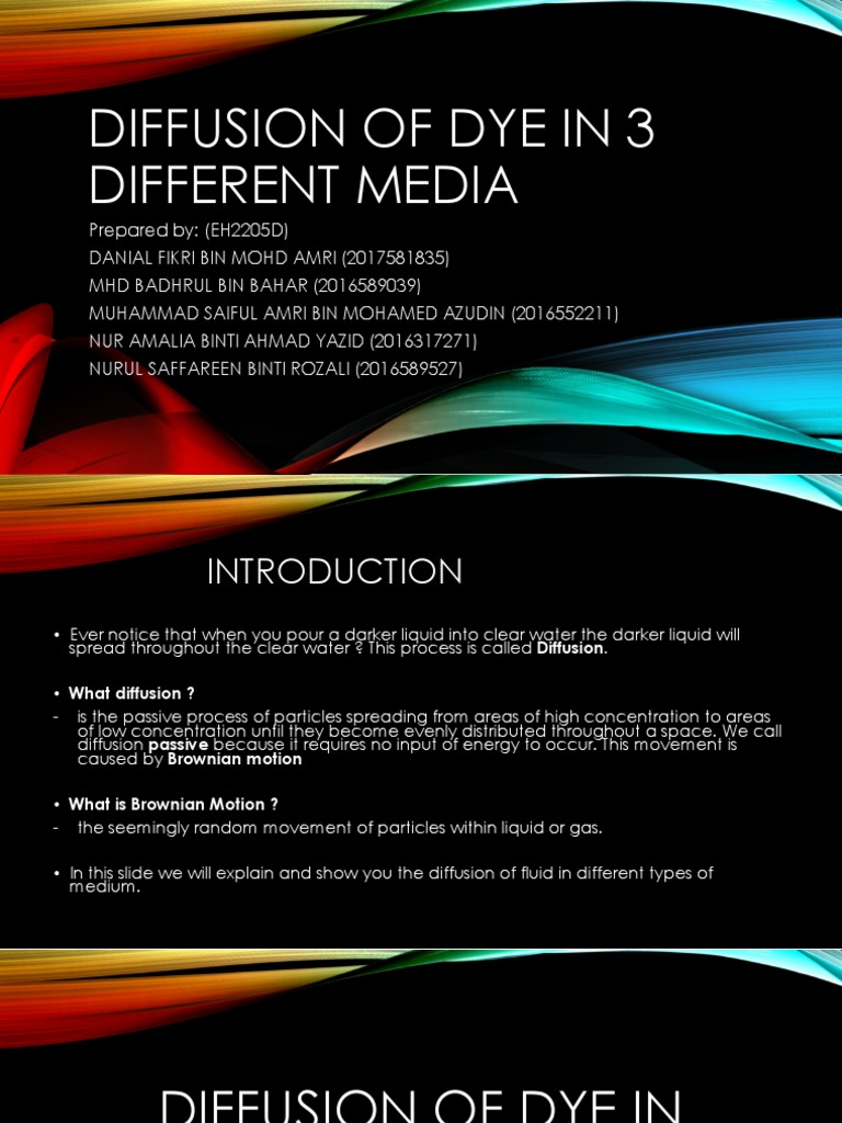 Diffusion of Dye Through Jelly | PDF | Diffusion | Solution