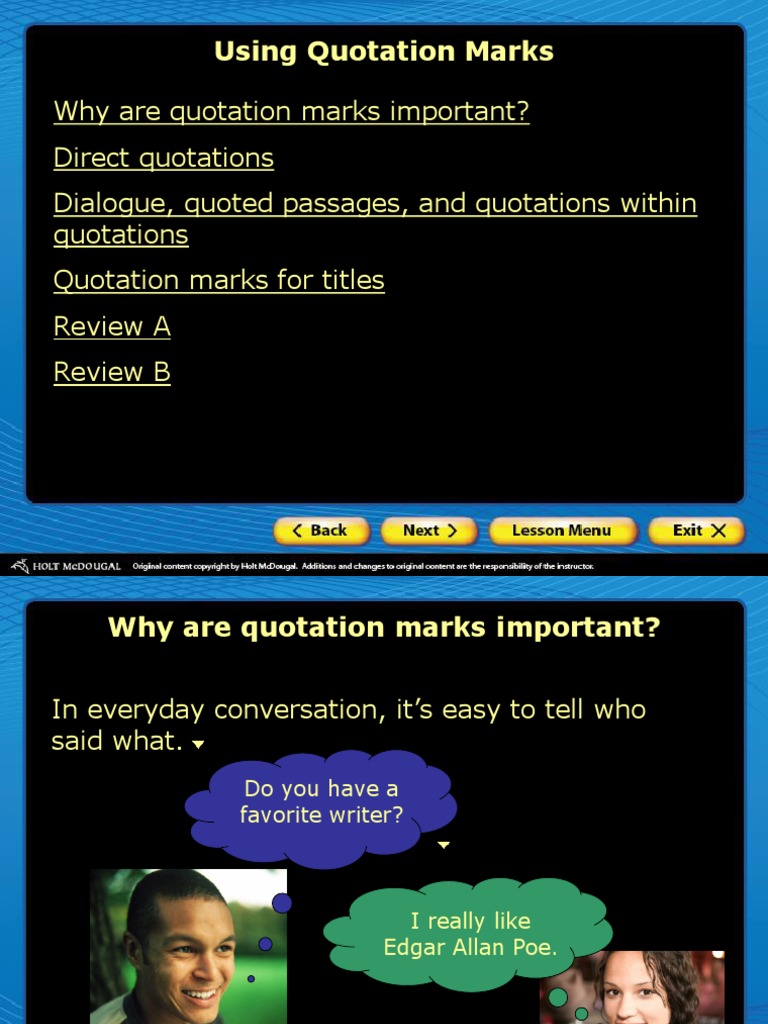Importance of Quotation Marks Explained | PDF | Quotation Mark | Question