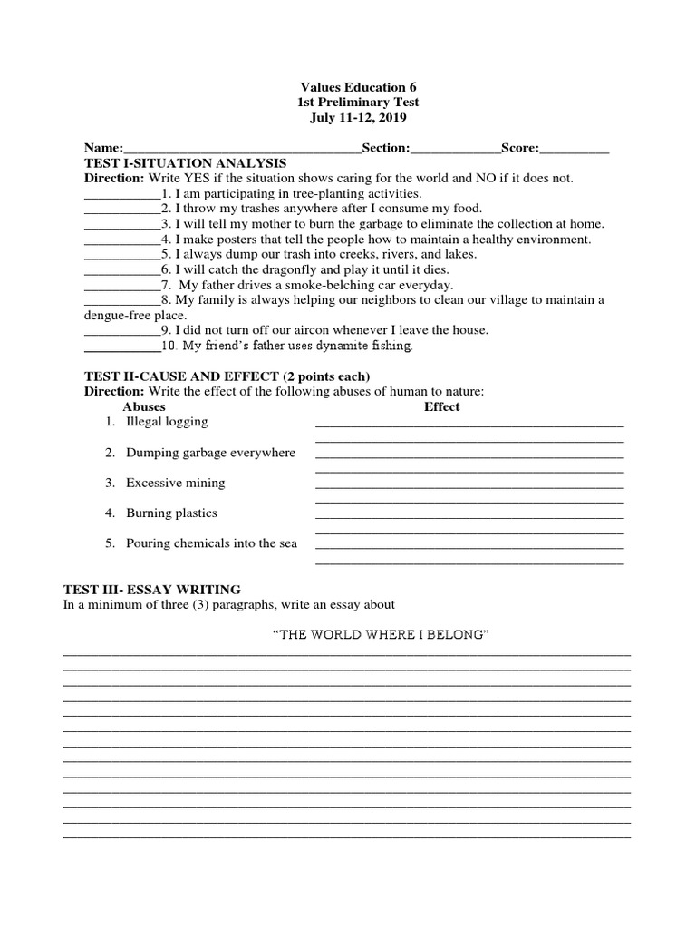 Values Education and CL For Grade 6 | PDF | Home & Garden