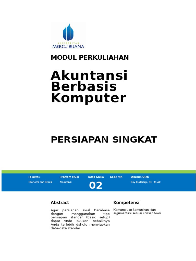 Modul Akuntansi Berbasis Komputer (TM2) | PDF | Bisnis | Pengelolaan ...