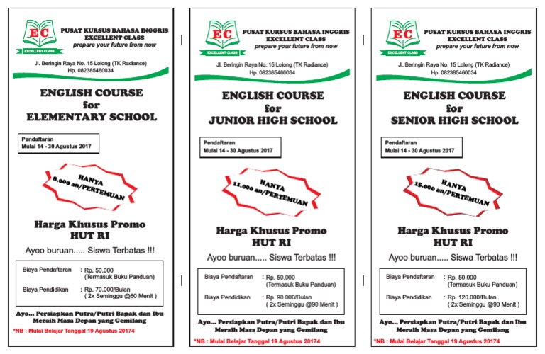 Brosur Englis Course | PDF