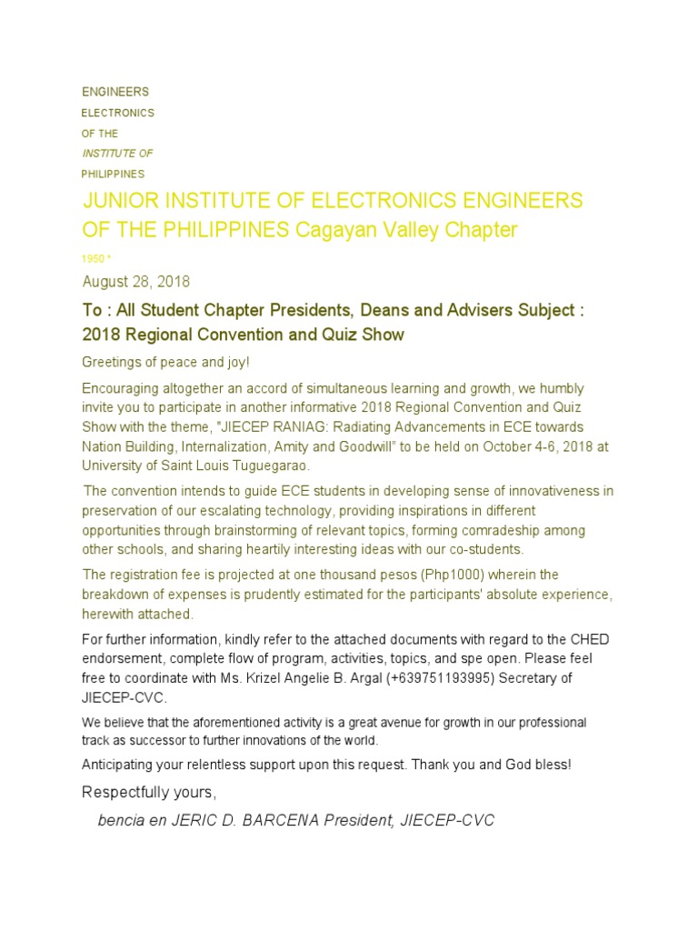 1 Invitation and Endorsement Letter | PDF