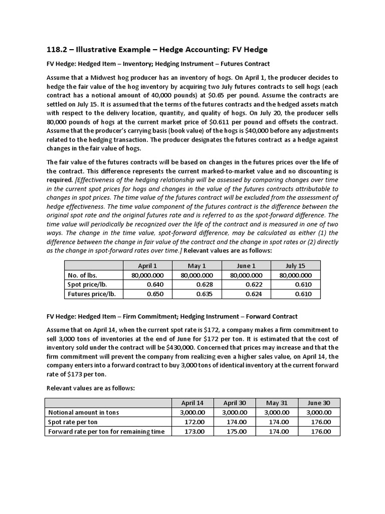 118.2 - Illustrative Example - Hedge Accounting: FV Hedge | PDF ...