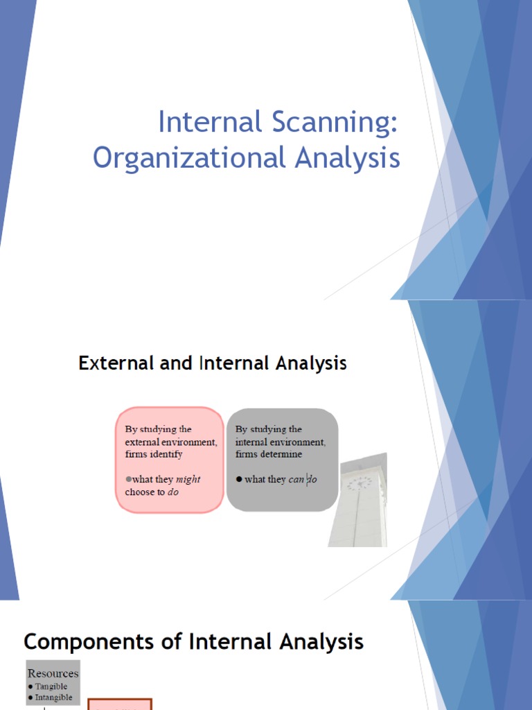 Internal Scanning | PDF | Competitive Advantage | Value Chain