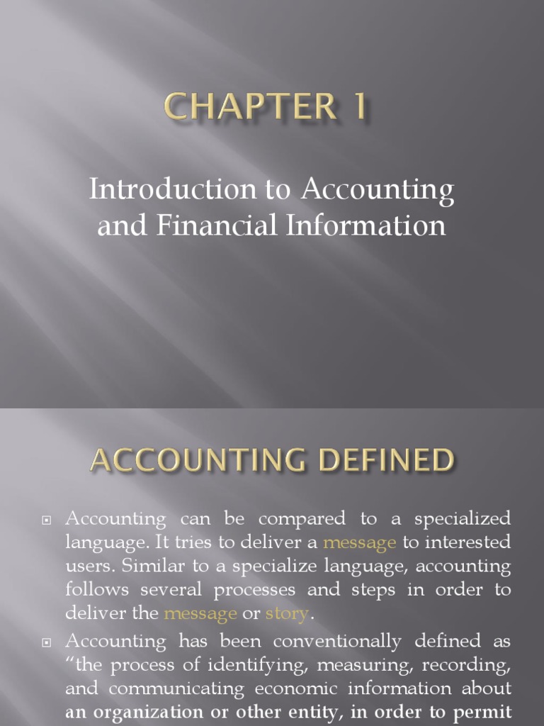 Chapter 1 ACCTG 1 LESSON | PDF | Equity (Finance) | Bookkeeping