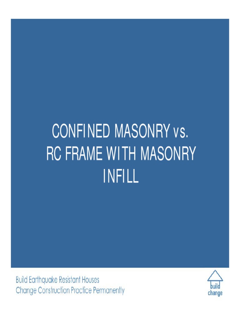 Confined Masonry vs. RC Frame With Masonry Infill | PDF | Masonry ...