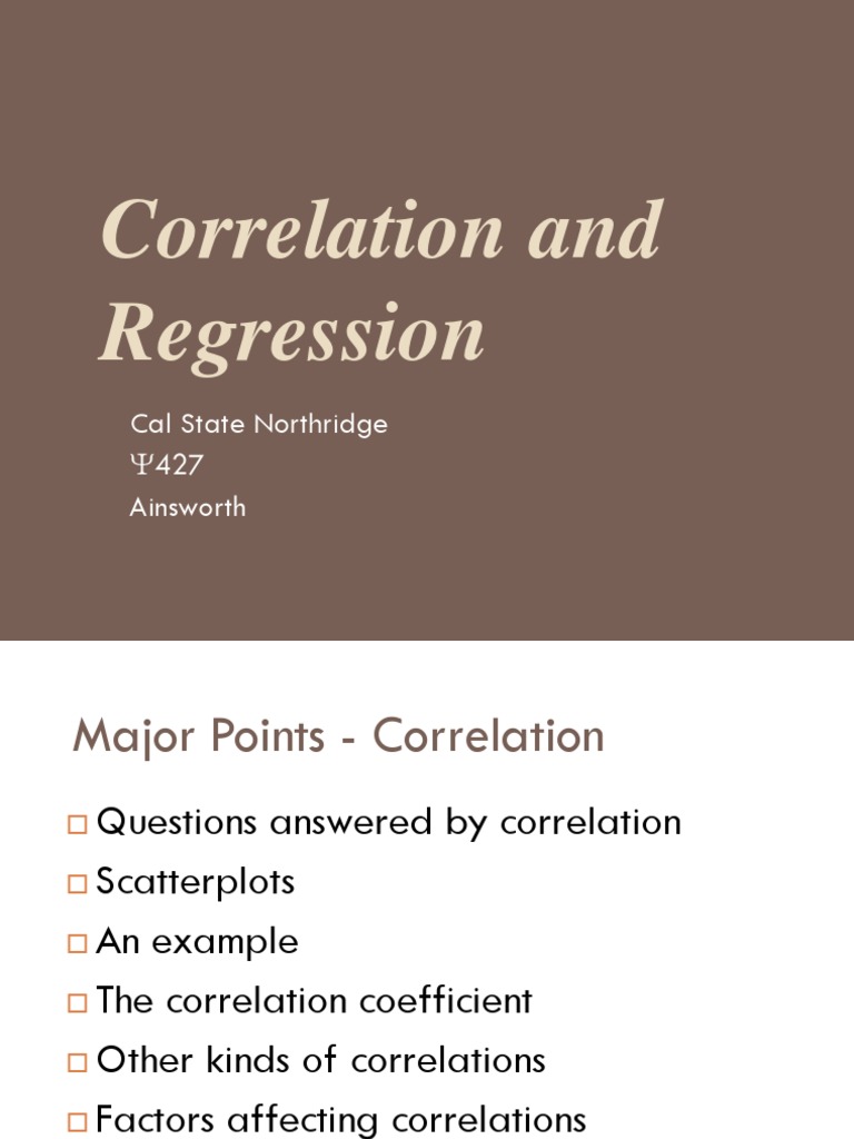 Topic03 Correlation Regression | PDF | Errors And Residuals | Correlation And Dependence